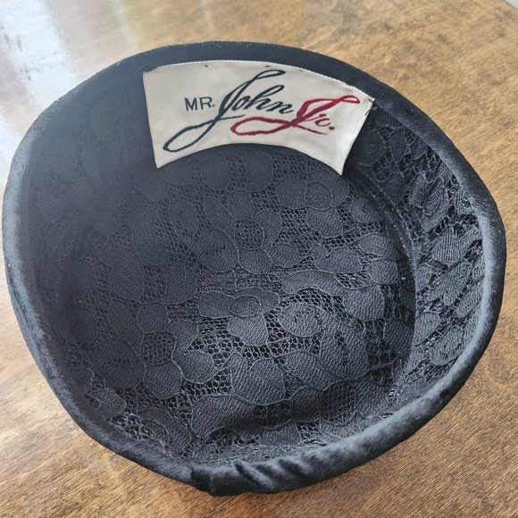 Mr. John Jr | Accessories | Vintage Mr John Jr Pillbox Style Black Velvet Hat | Poshmark